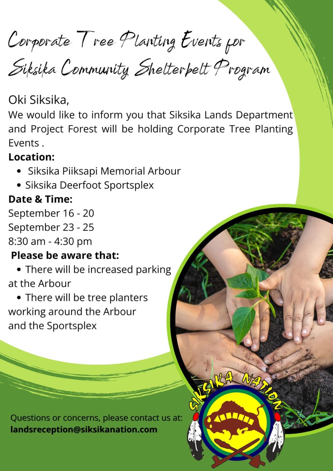 Corporate Tree Planting for Shelterbelt Program - Siksika Nation