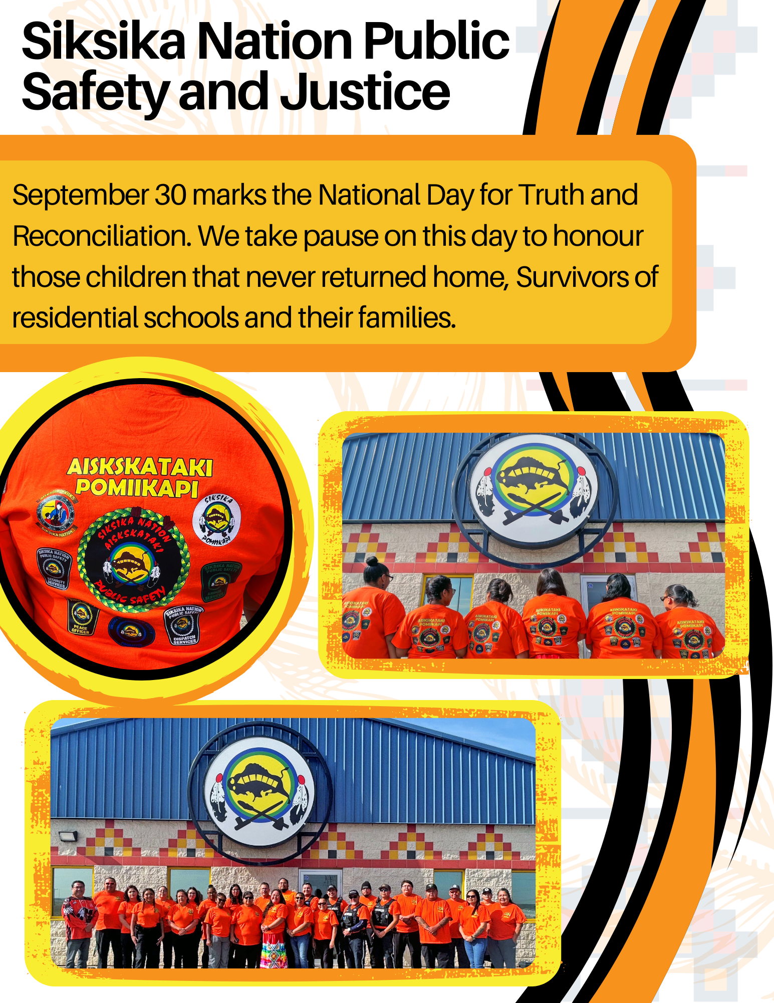 Siksika Nation Public Safety and Justice National Day for Truth and ...